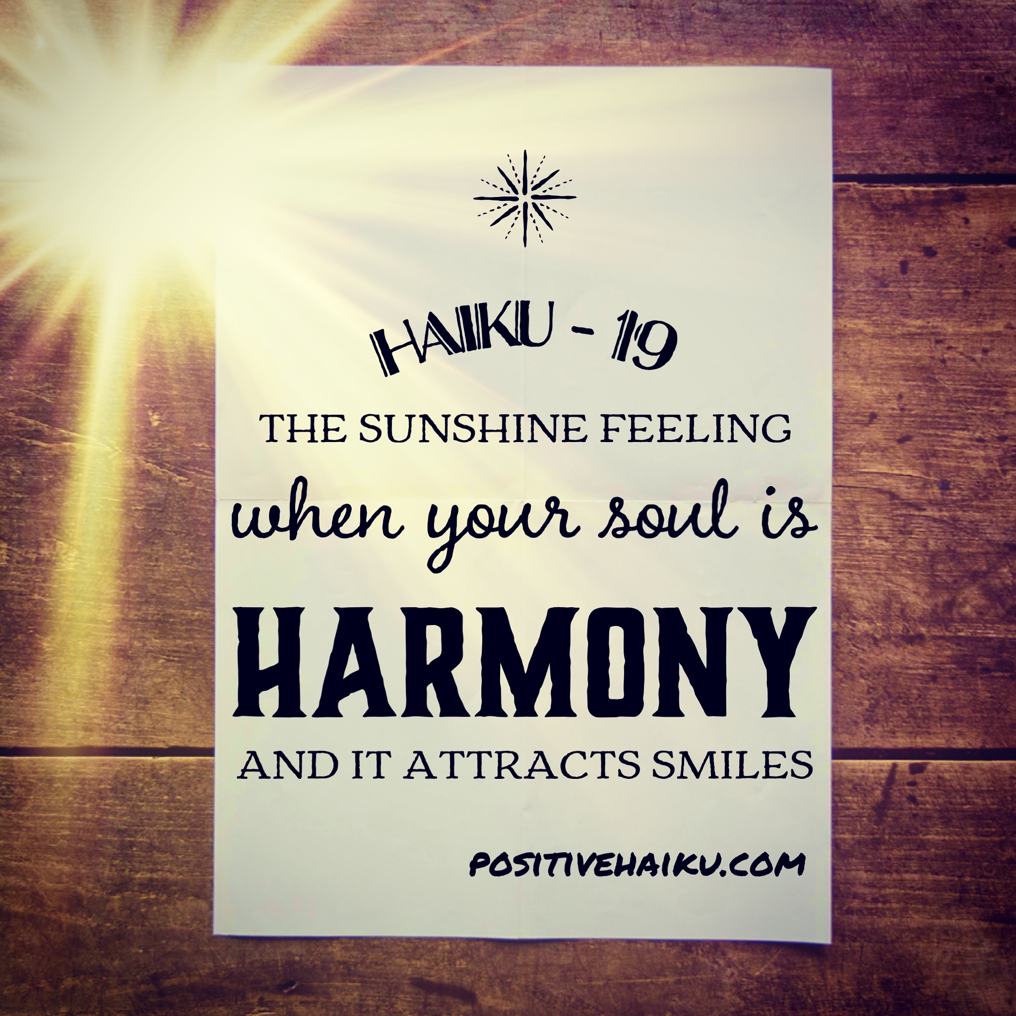 haiku – 19 – Positive Haiku