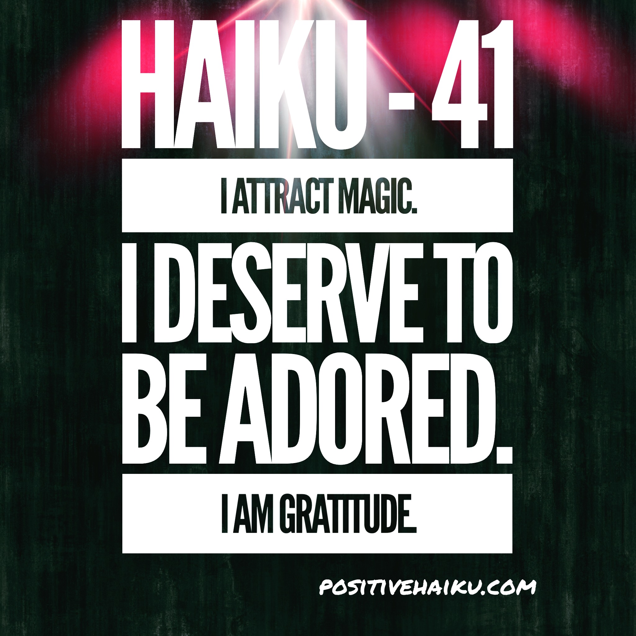 Positive Haiku – When the Universe manifests itself through Poetry…