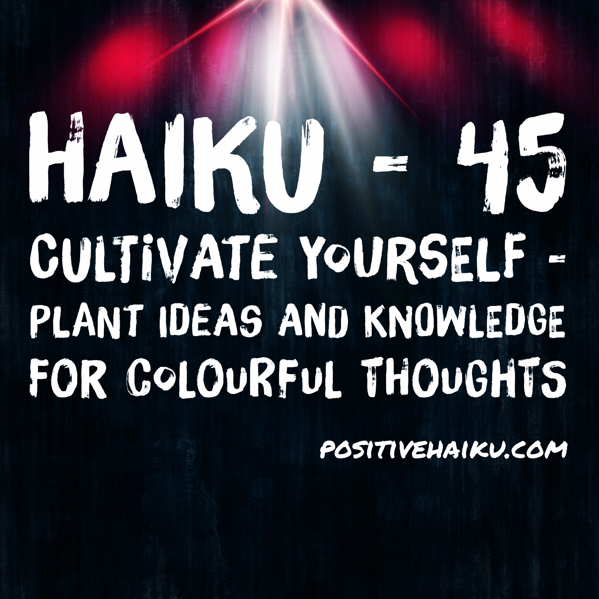 haiku – 45 – Positive Haiku
